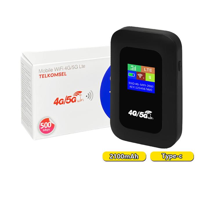 Promo 4G/5G 500Mbps 2100mAh Portable Mobile WiFi Modem 5G LTE Mobile ...