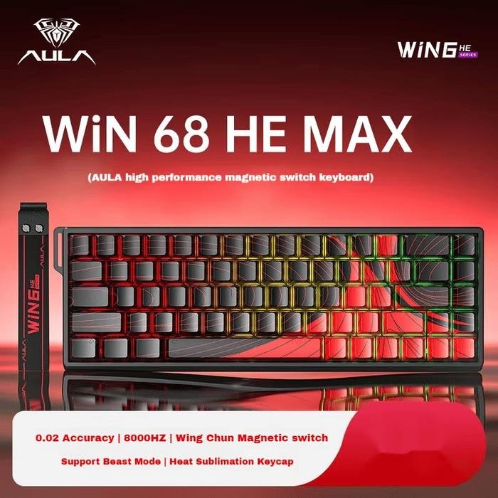 Promo [EXCLSUIVE Live RivelKasih] AULA WIN60/68 HE Keyboard Magnetic Switch 60% 65% RT, Extreme ...