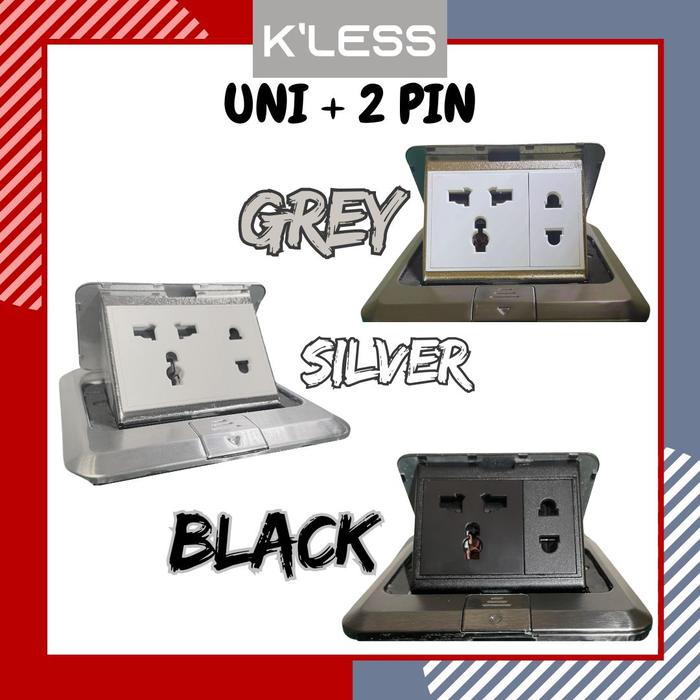 Promo Stop Kontak Lantai Tanam Soft Touch Pop Up System Floor Socket ...
