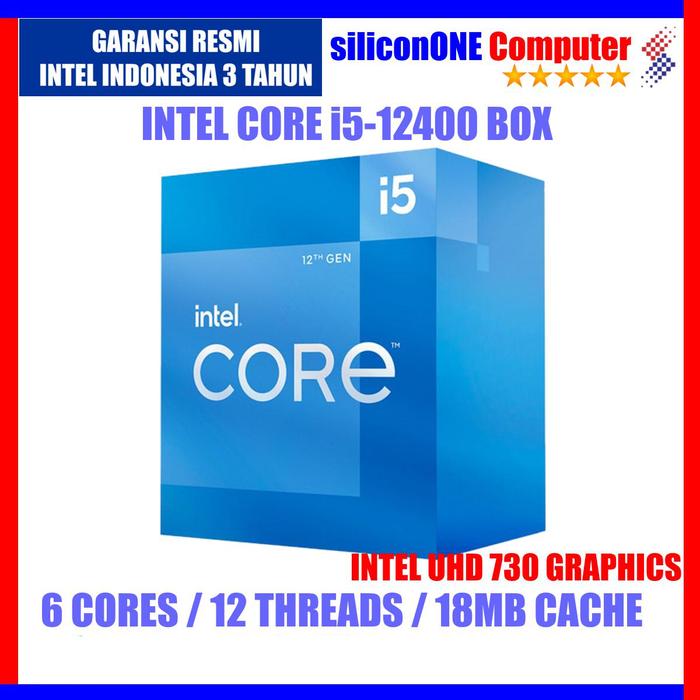 Jual Intel Core i5-12400 Processor BOX Alder Lake LGA1700 12th - Kota Bandung - silicon ONE ...