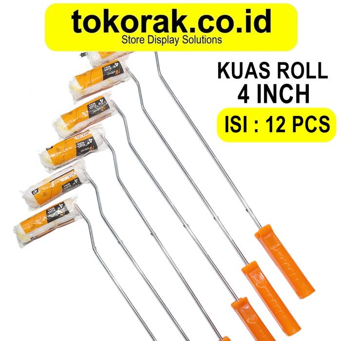 Jual KUAS ROLL KAPAL 4 INCH GAGANG PANJANG KUAS BULU CAT ROL 4" KUAS ...