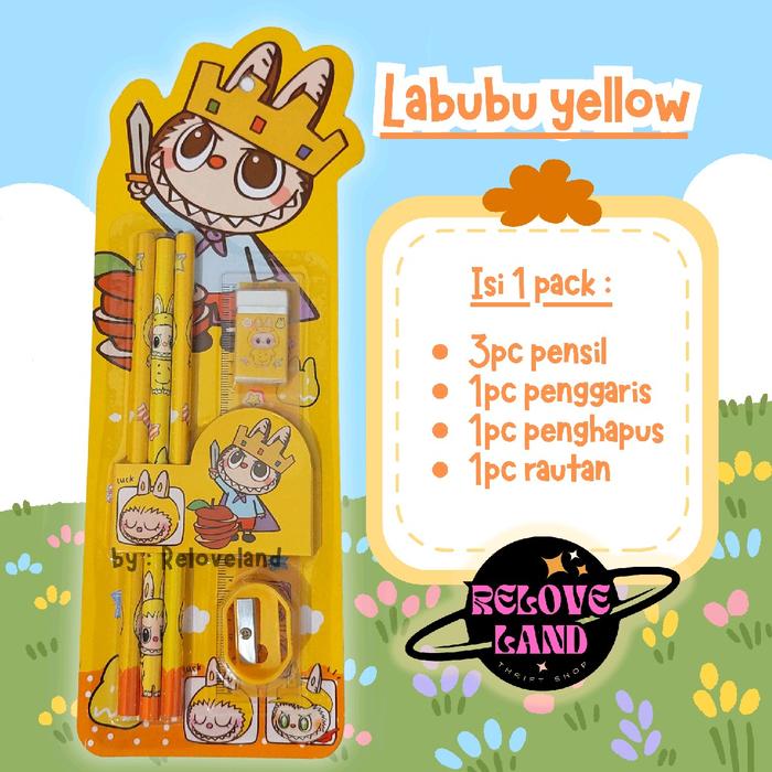 Jual labubu set 6 in 1 alat tulis | stationery labubu | paket alat ...