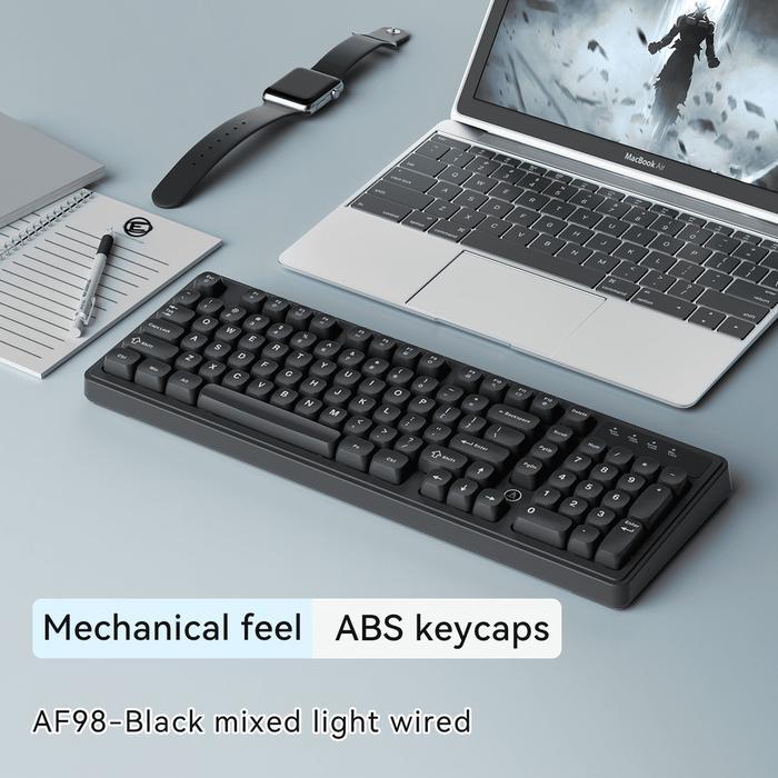 Promo Ajazz AF98 / AF-98 Wired and Wireless Mechanical Feel Membrane ...