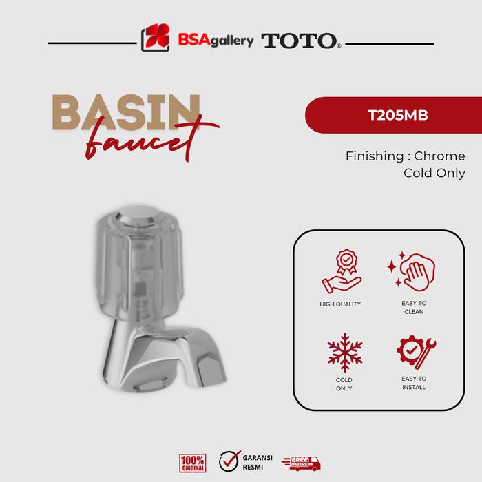 Jual KERAN WASTAFEL TOTO T205MB ORIGINAL 1/2INCH/ KRAN WASTAFEL/KERAN ...