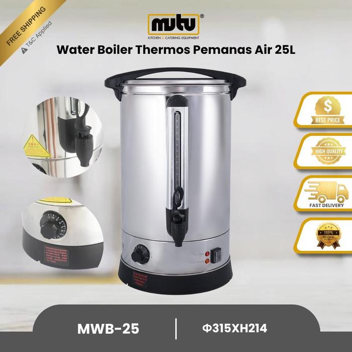 Promo MUTU Water Boiler Pemanas Air dengan Termometer Thermos Restoran ...
