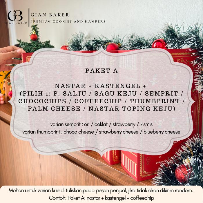 Jual Hampers Natal Kue Kering Premium 3 toples 350gr | Christmas ...