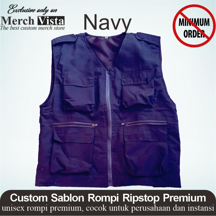 Jual Rompi Ripstop Custom Sablon Premium - Navy, XL - Kota Surabaya ...