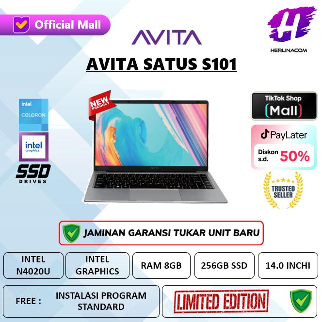 Promo Avita Laptop Satus S101 Intel N4020U Ram 8Gb 256Gb Ssd Win 11 Ori ...