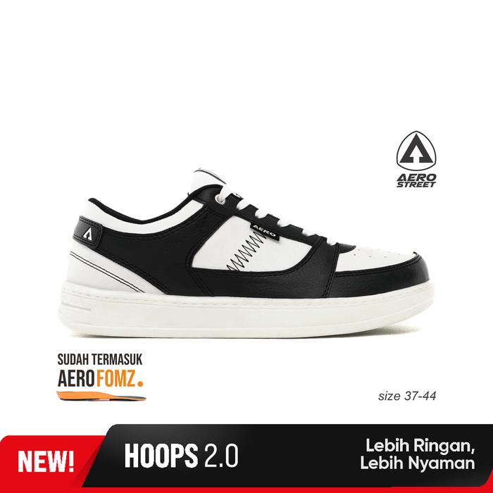 Promo Aerostreet 37-44 Hoops Low 2.0 Putih Putih Abu Muda - Sepatu ...