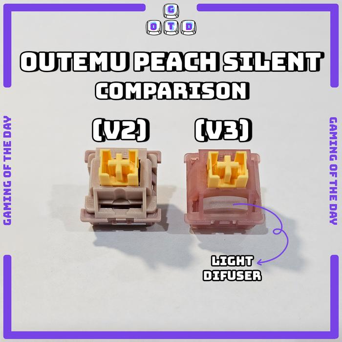 Jual OUTEMU Peach Silent Linear V3 5 pin PCB mount Factory Lubed ...