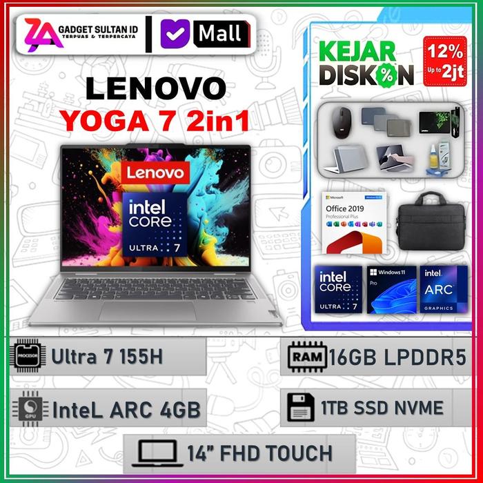 Promo LENOVO YOGA 7 2in1 Intel Ultra 7 155H 16GB 1TB Windows 11 PRO ...