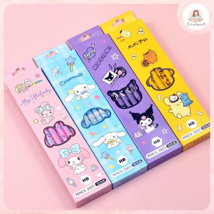 Promo Pensil tulis HB sanrio / Pensil tulis anak Hb cinnamoroll kuromi ...
