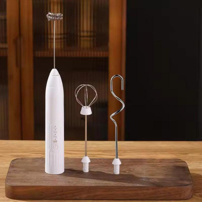Promo RBS - Electric Mini Hand Mixer Foam Milk Frother 3 Whisk Pengaduk ...
