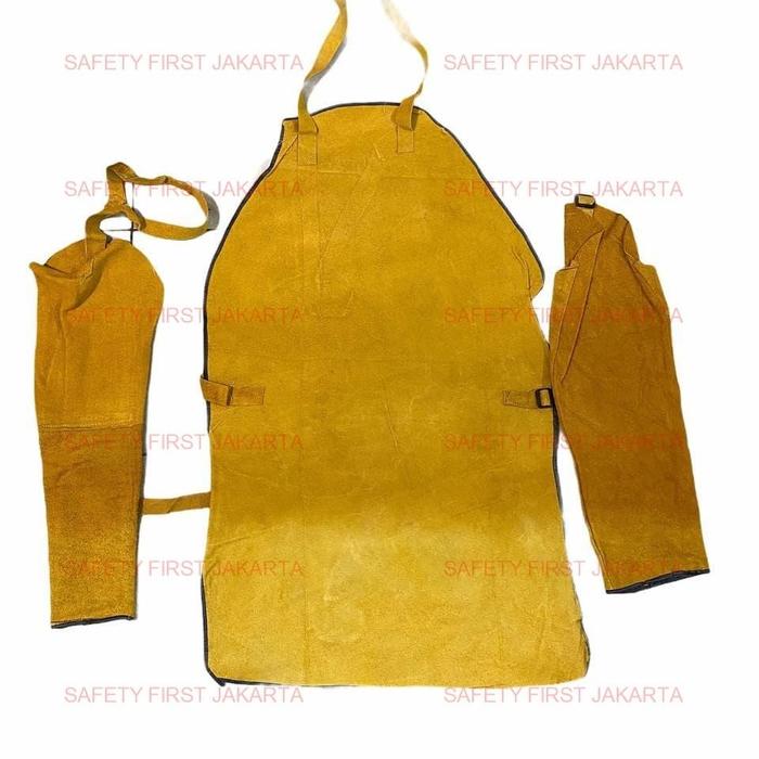 Jual APRON LAS DADA DAN LENGAN KULIT - CELEMEK WELDER LEATHER WARNA ...