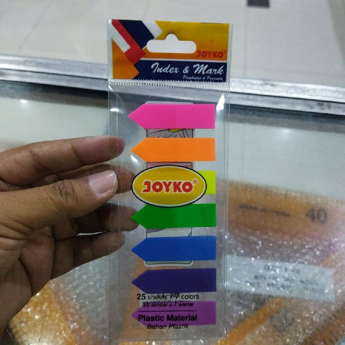 Jual BIG post it / stick note panah 44 x 12 mm 7 warna - 7 Warna Joyko ...