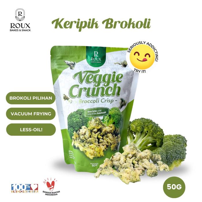 Promo VEGGIE CRUNCH KERIPIK BROKOLI 50g PREMIUM RENYAH ENAK SEHAT ...