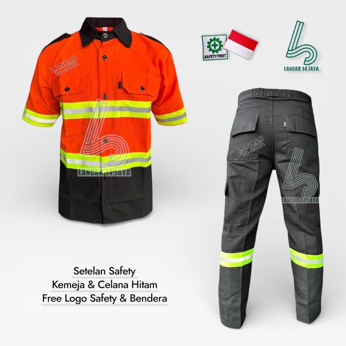 Jual SETELAN WEARPACK ATASAN KEMEJA SAFETY STELAN WARNA DONGKER ...