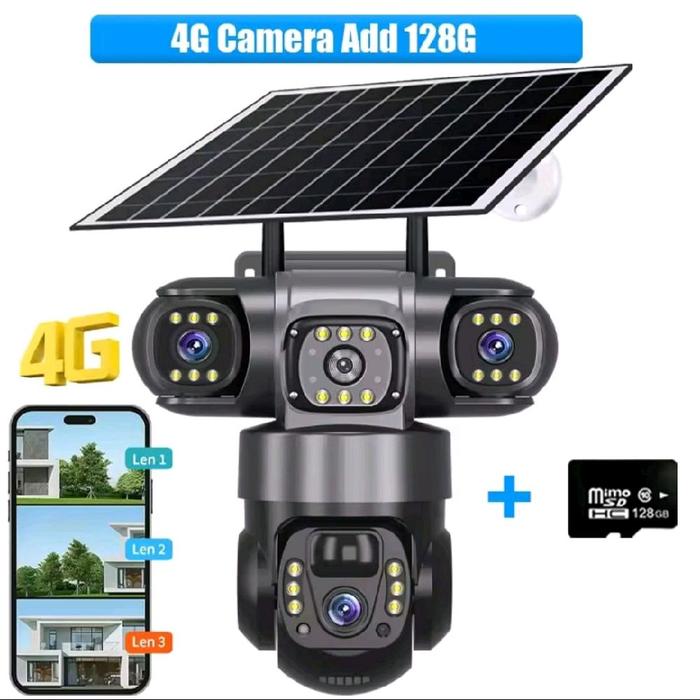 Jual IP CAMERA 12MP NEW PRODUK 2025 CCTV SIM CARD 4G/GSM/SOLAR PANEL ...
