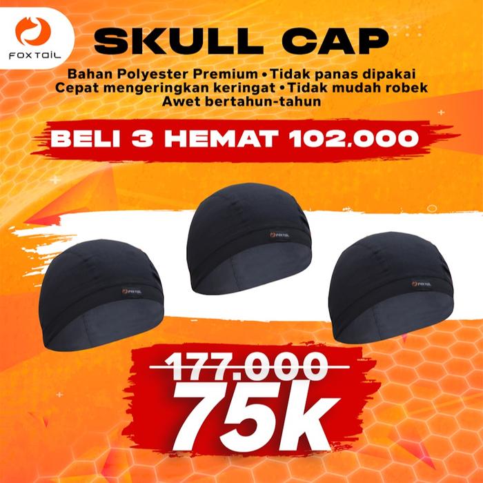 Promo Foxtail Dri Fit Skull Cap Inner Alas Helm Motor Kupluk Penutup ...
