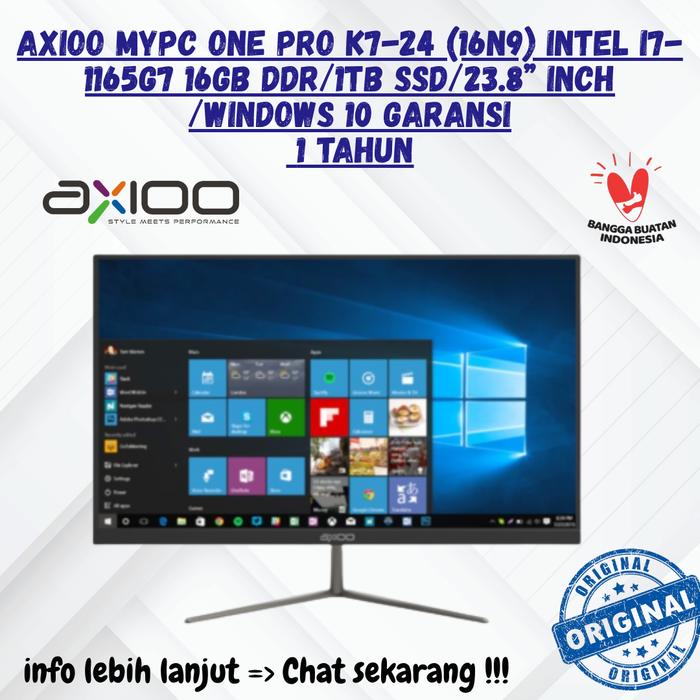 Jual AXIOO MyPC One Pro K7-24 (16N9) intel i7-1165G7 16GB DDR/1TB SSD/23.8” inch/windows 10 ...