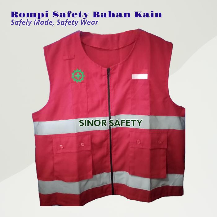 Jual Rompi Safety Vest Kain Tebal 2 Kantong Dan Zipper - Biru - Kab ...