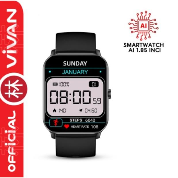 Jual Vivan VWF18 AI Smartwatch 1.85" Display Bluetooth Call IP68 Sport ...
