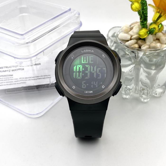 Jual LASIKA L8166 Jam Tangan Pria Strap Karet Digital Tahan Air Bisa ...