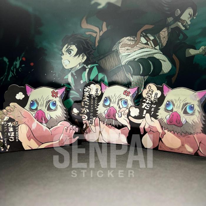 Jual Demon Slayer Sticker Anime 3D Stiker Ukuran Besar Kimetsu no Yaiba ...
