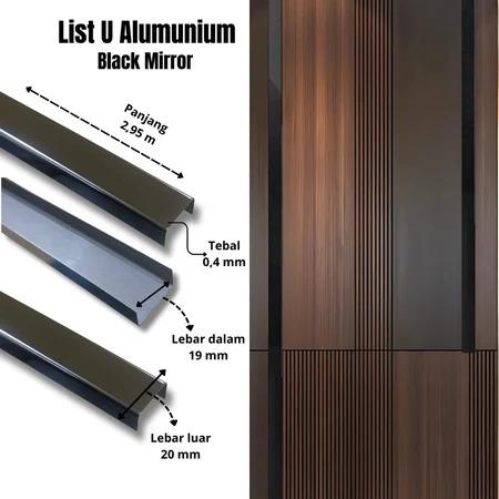 Jual Lis U WPC / Lis Sambungan Dinding Ukuran 0,4 mm x 20 mm x 2,95 m ...