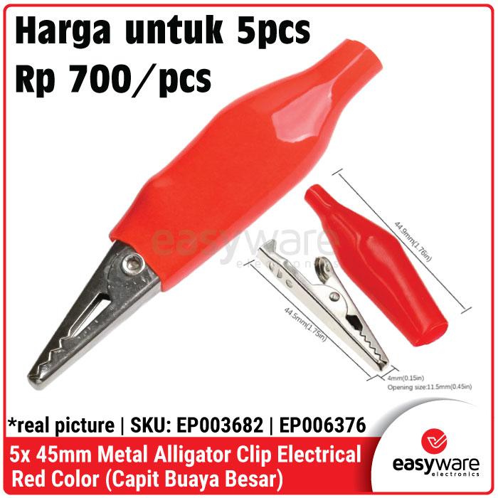 Jual 5pcs Capit Buaya Kecil Sedang Besar Capit Aki Kabel Accu Aki ...