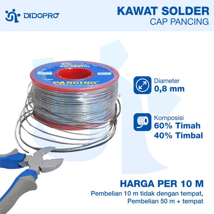 Jual timah solder tin tinol tenol pancing 0.8mm 60/40 10meter - Kota ...