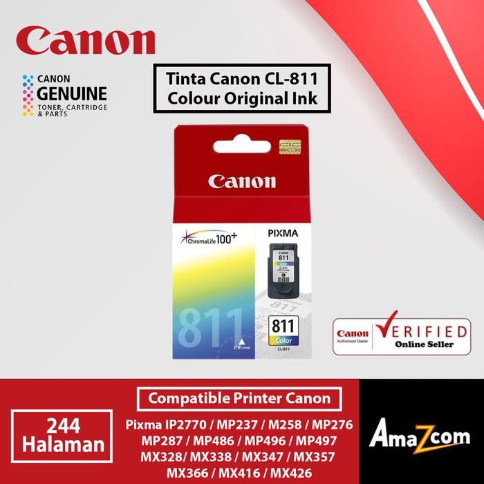 Jual Tinta Canon 811 Colour / Warna Original Cartridge Garansi Resmi Datascript - Jakarta Pusat ...