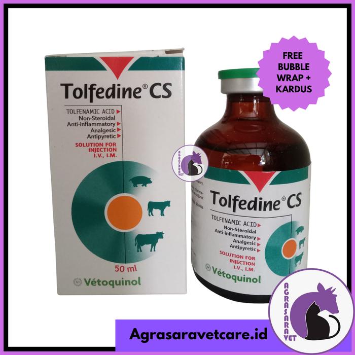 Jual TOLFEDINE CS-50 ml (Anti radang Pereda Nyeri Non Steroid Hewan ...