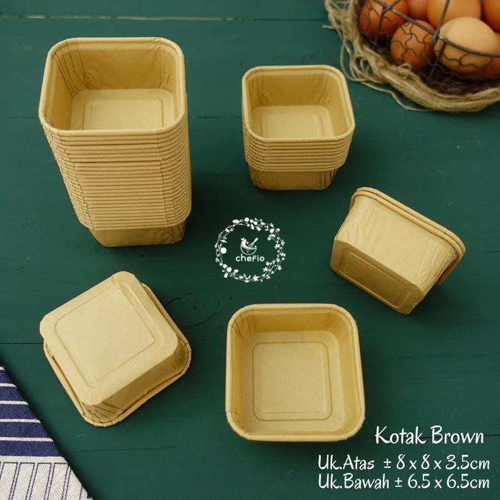 Promo Chefio Paper Cup Cupcake Case Persegi Kotak Kertas Muffin Roti ...