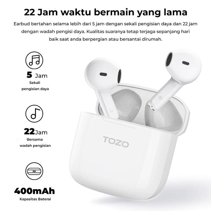 Promo Tozo A3 Wireless Earbuds Bluetooth 5.3 half In-Ear Lightweight ...