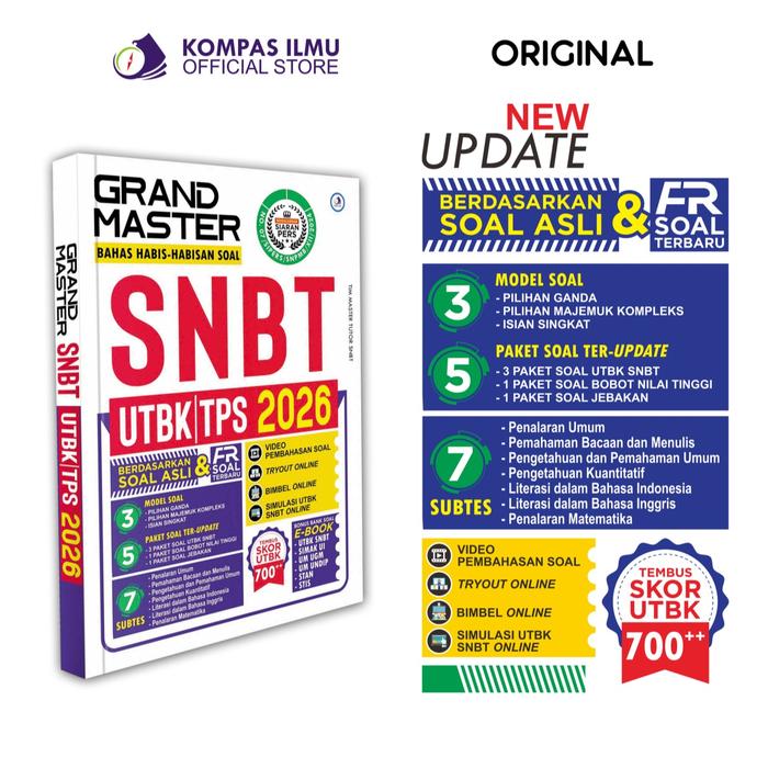 Promo Buku UTBK SNBT TERBARU 2026 Grand Master TPS SNBT 2026 NEW UPDATE ...