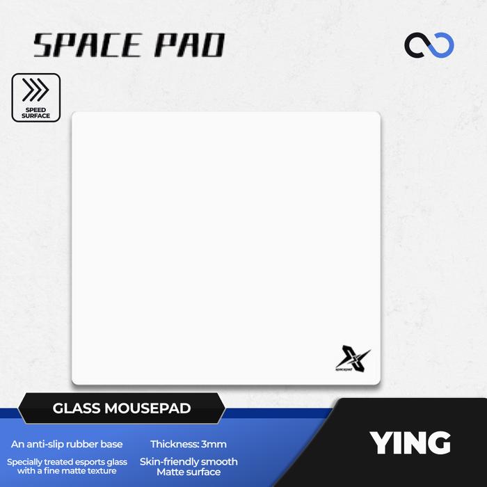 Promo Spacepad Ying Glass Gaming Mousepad Kaca (Speed-Control) - Putih ...