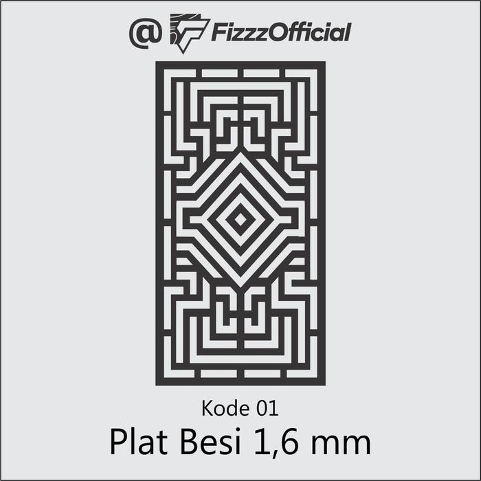 Jual Plat Cnc Laser Cutting Ornamen Tebal 1.6mm - MOTIF 1, 40x80 - Kota ...