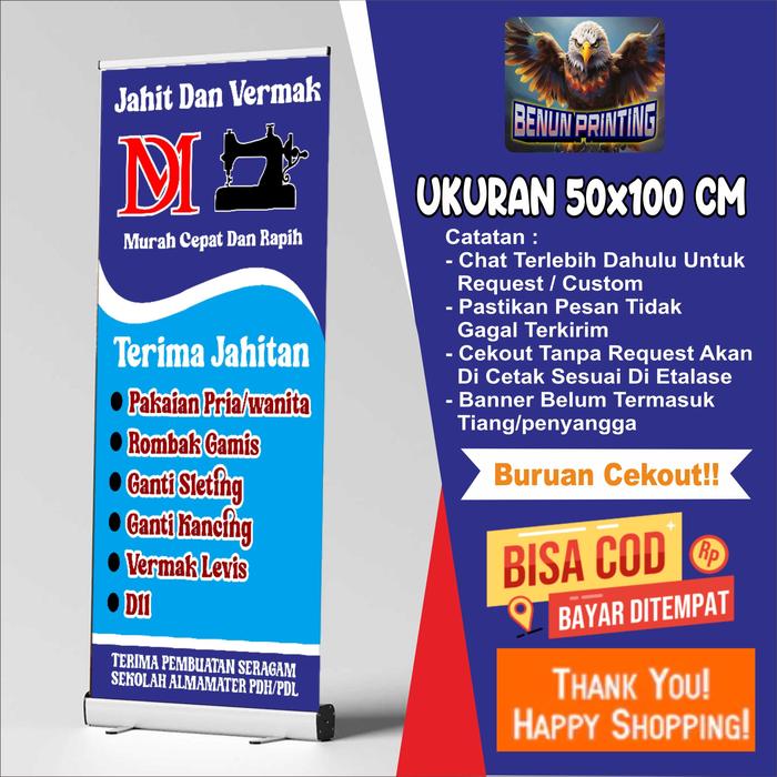 Jual Cetak Spanduk Banner Jahit Dan Vermak Free Desaint Dan Ukuran ...