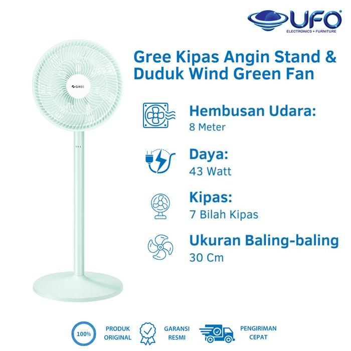 Jual Kipas Angin Stand & Duduk Wind Green Fan GREE GCF-12iGN & GCF ...