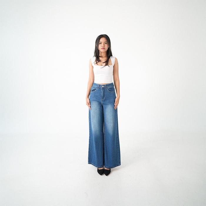 Promo Adorela 8820 - Straight Loose Jeans - Highwaist Celana Jeans ...