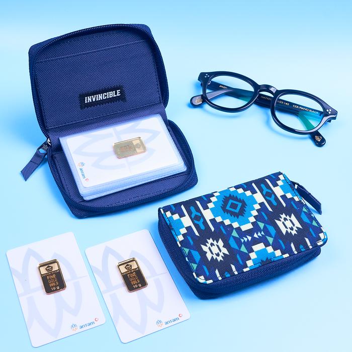 Promo Dompet Card Holder Wallet Mini Resleting Tempat Kartu Atm Emas ...