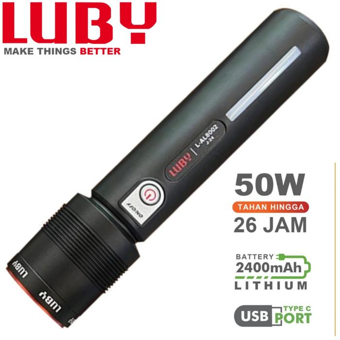 Promo SENTER LED ZOOM LUBY L-AL8002 50WATT TAHAN HINGGA 26JAM - ZOOM ...