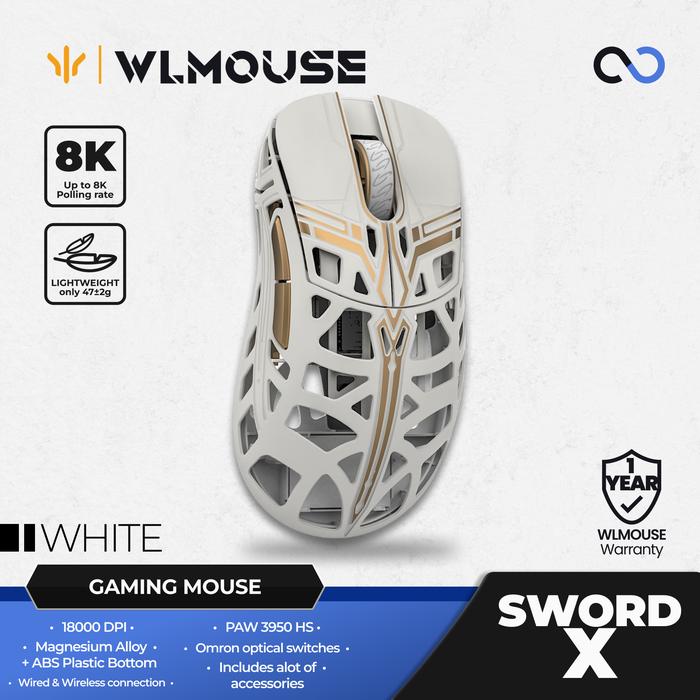 Jual WLMouse Sword X 8K Super Light Magnesium Wireless Ergonomic ...