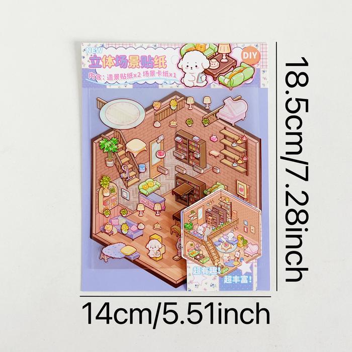Jual Open Today series 3D Decor Sticker Sheet Stiker 3D Dekorasi ...