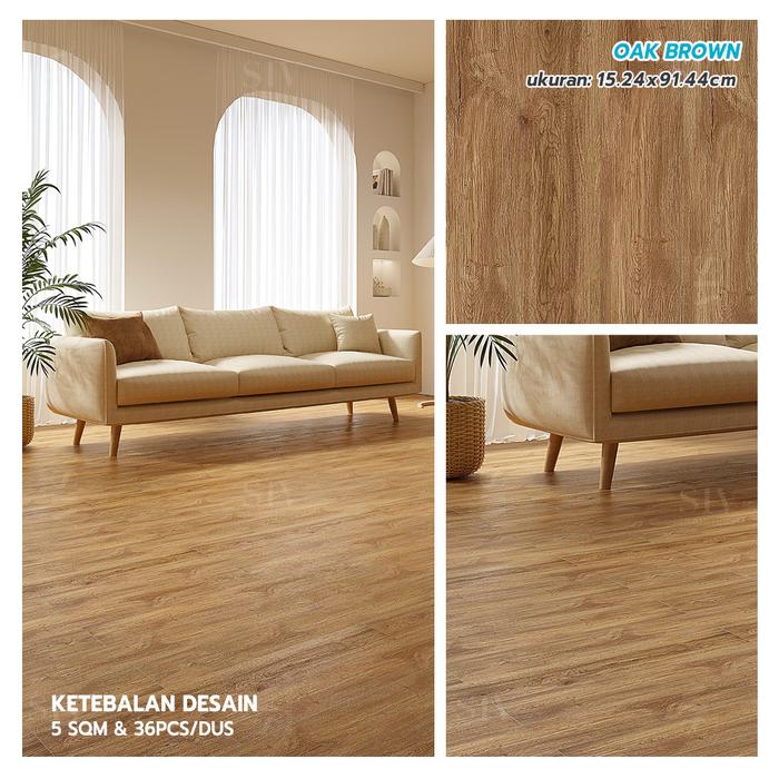 Promo SIV Lantai Vinyl 1 dus (36lember 5㎡) Vinil Lantai Motif Kayu ...