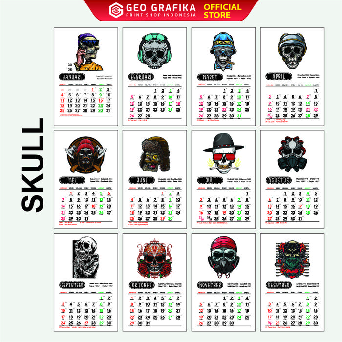 Promo Kalender Meja Mini Kalender Duduk Mini Tahun 2026 - Geo Grafika ...