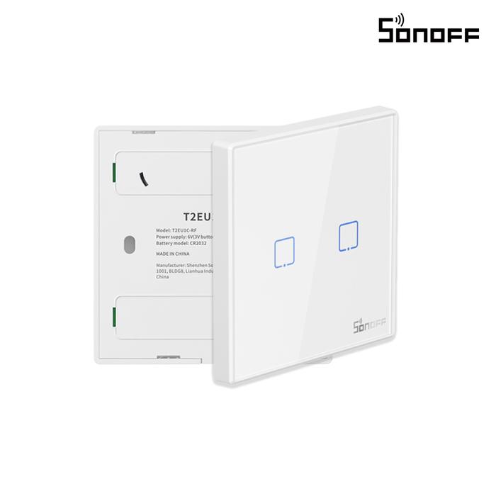 Promo Sonoff Smart Wall Switch T2EU2CRF Saklar Wireless Saklar Remote ...