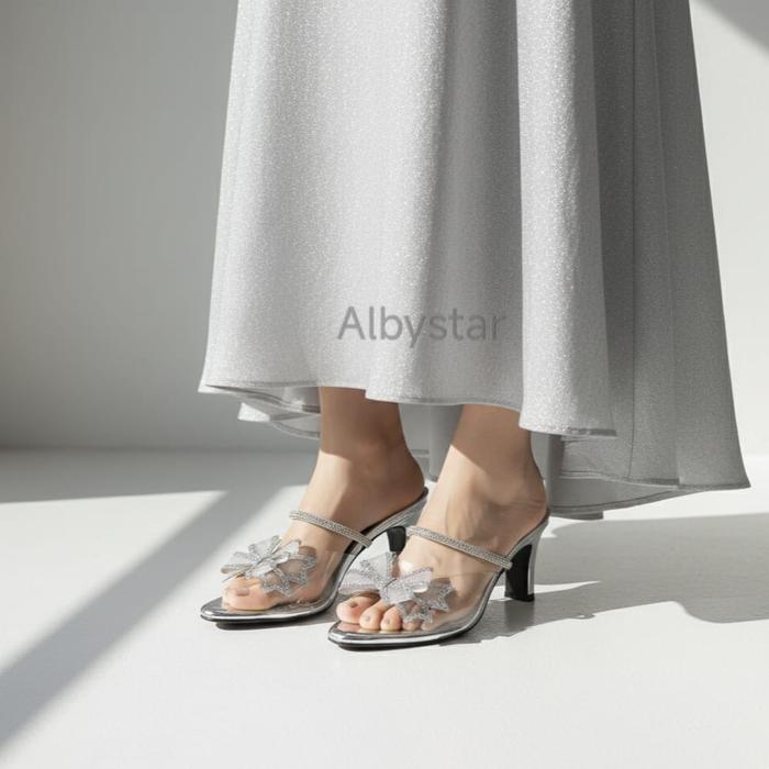 Promo Vieshop97 Sandal Heels Wanita Hak 5cm Mika Transparan Import ...