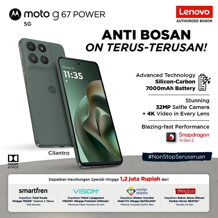 Promo Motorola Moto G67 Power 5G - RAMBoost 24GB/256GB - Snapdragon7s ...